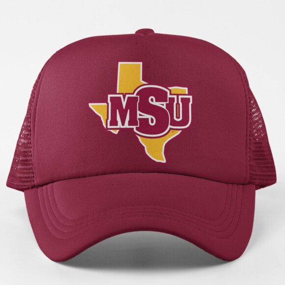 Accessories | New Msu Mustangs Foam Trucker Snapback Hat Maroon | Poshmark
